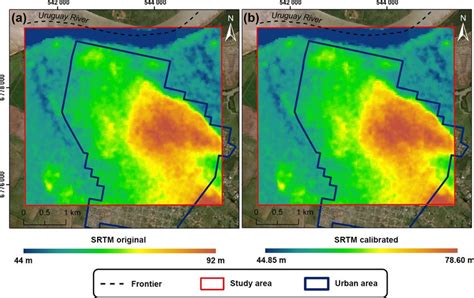 Digital Elevation Model Dem A Srtm Original B Srtm Calibrated Download Scientific Diagram