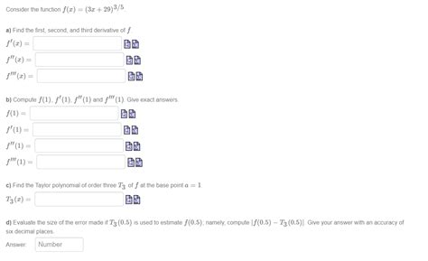 Solved Consider The Function F X 3x 29 3 5 A Find The