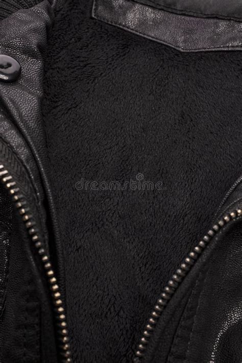 Men Fashion Ideas Closeup View Of Mens Black Leather Jacket Fur Inside