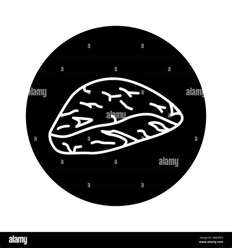Beef Rump Color Line Icon Cutting Meat Pictogram For Web Page Mobile