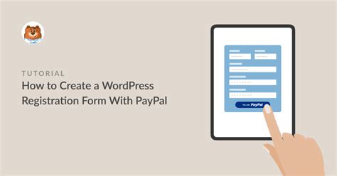 How To Create A Wordpress Registration Form With Payment Paypal