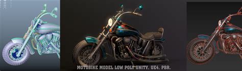 Motobike Model Low Poly Unity FlippedNormals