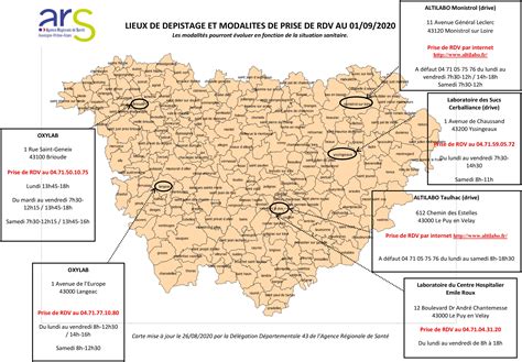 Accélération De La Circulation Du Covid 19 En Haute Loire 6 Lieux