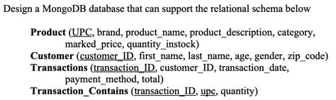 Esign A MongoDB Database That Can Support The Chegg Com