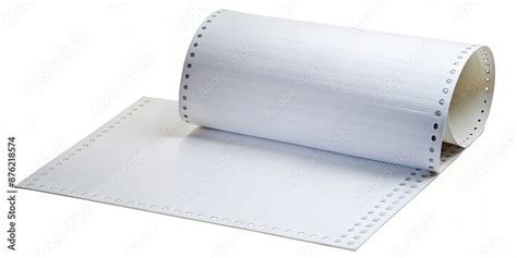 Continuous Form Paper With Perforated Edges Suitable For Printing Invoices Receipts And Other
