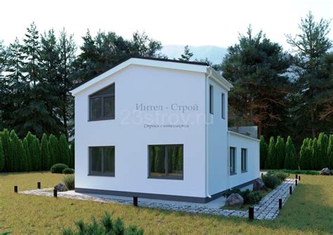 Проект двухэтажного дома «Лотос общей площадью 145 кв м предназначен для строительства на