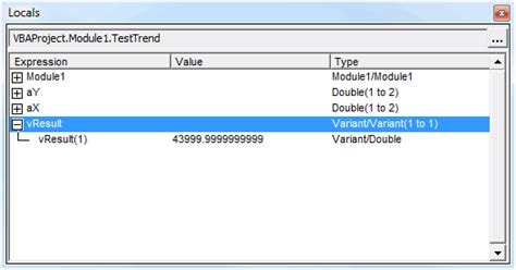 Excel Worksheetfunction Trend Function In Vba Stack Overflow