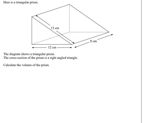 Here Is A Triangular Prism The Diagram Shows A Triangular Prism The Cr