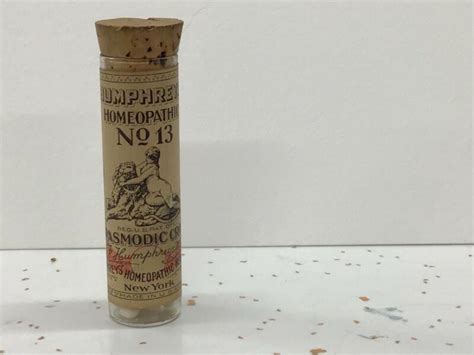 Vintage Humphreys Medicine Homeopathic 13 Spasmodic Croup Antique Price Guide Details Page