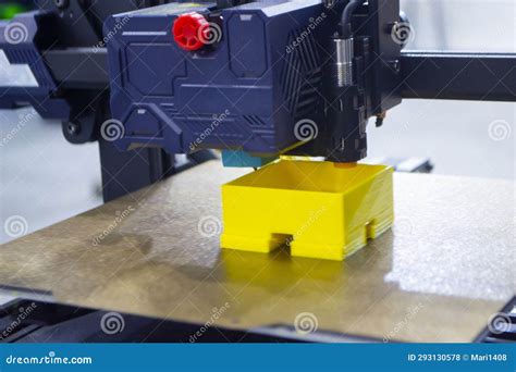 3D Printer Printing Object Close Up Process Creating Three Dimensional
