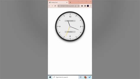 Craft An Elegant Analog Clock With Html Css And Js Code In Description Shorts Viral