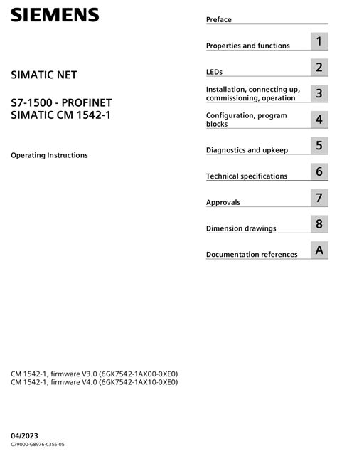 Siemens Simatic Net S7 1500 Operating Instructions Manual Pdf Download