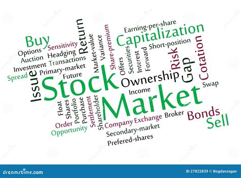 Stock Market Word Cloud Stock Vector Illustration Of Creative 27822839