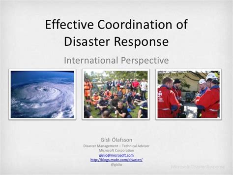 Iscram 2010 Effective Coordination Of Disaster Response Internati
