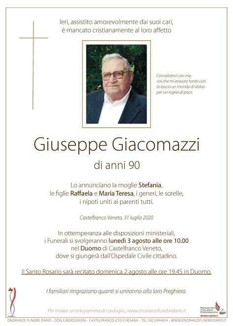 Giuseppe Giacomazzi Dario Onoranze Funebri