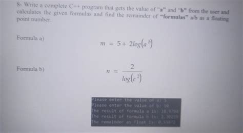 Solved 8 Write A Complete C Program That Gets The Value