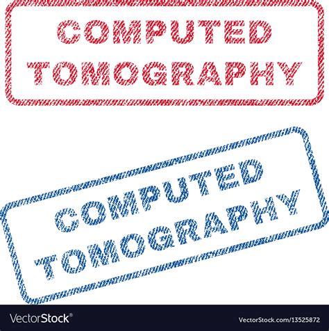 Computed Tomography Textile Stamps Royalty Free Vector Image