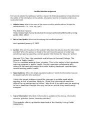 Evaluating Nutrition Website The Nutrition Source Course Hero