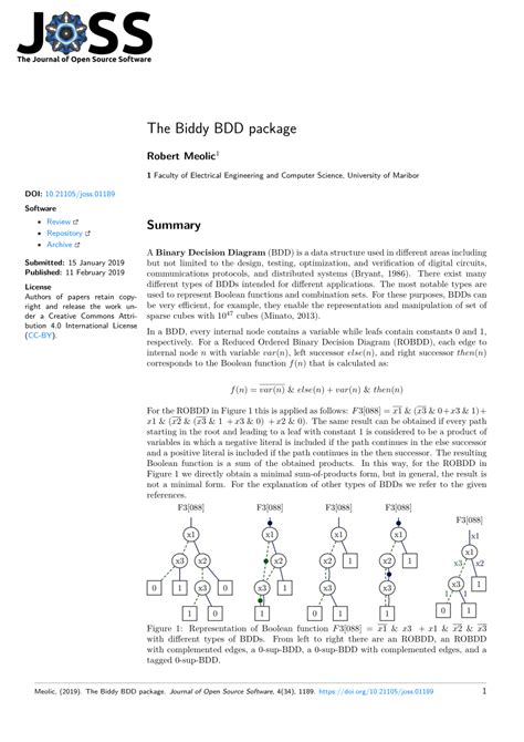 Pdf The Biddy Bdd Package