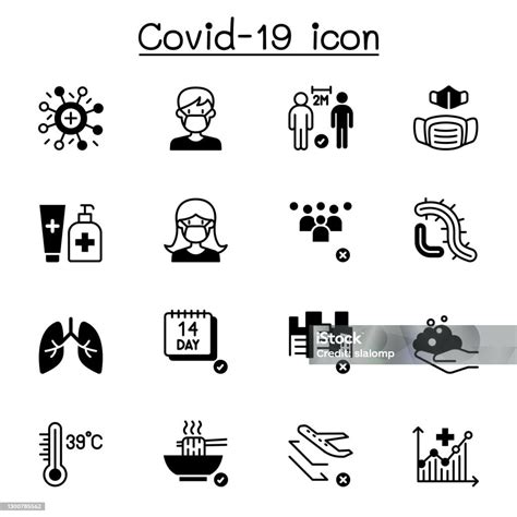 Covid19 圖示集向量插圖圖形設計向量圖形及更多2019冠狀病毒病圖片 2019冠狀病毒病 保持社交距離 傳染病 Istock