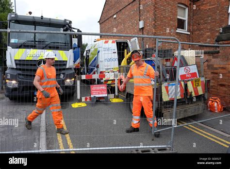 Network Rail Are At The Scene Of A Bridge Collapse In Grove Road Barrow