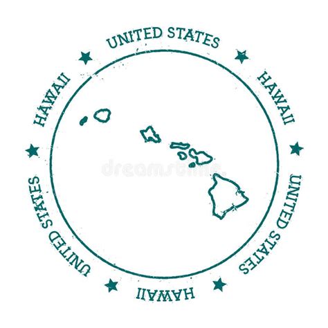 Hawaii Vector Map Stock Vector Illustration Of Stamp 88572518