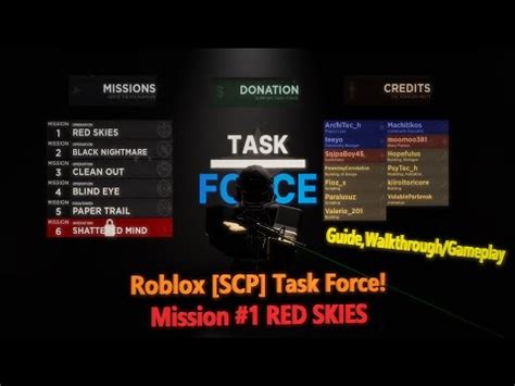 Roblox SCP Task Force Walkthrough Gameplay Mission Red Skies YouTube Roblox SCP Task Force Walkthrough Gameplay Mission Red Skies YouTube