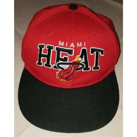 New Era Miami Heat New Era Cap Red Hardwood Classics Snapback Hat Grailed