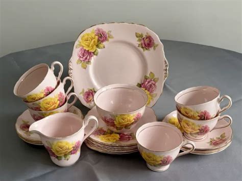 Rare Vintage Colclough Fine Bone China Tea Set Pattern No 8201 £8500 Picclick Uk