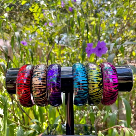 Y2k Large Zebra Bangle Bracelets Nostalgic Early 2000s Throwback
