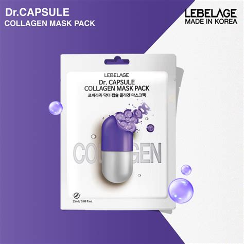 Lebelage Drcapsule Korean Anti Aging Collagen Mask 25ml Shopee