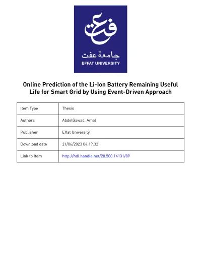 Online Prediction Of The Li Ion Battery Remaining Useful Life For Smart