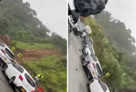 El Impactante Video De Un Alud De Tierra Que Sepult Decenas De Autos Con Personas En Su