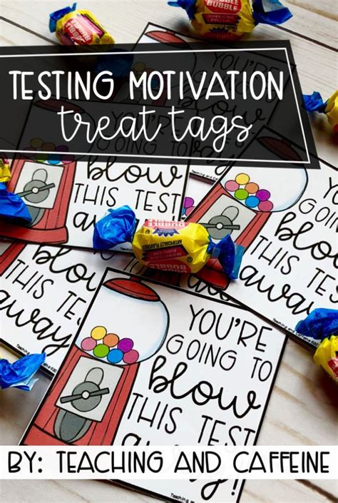Test Motivation Treat Tags Motivational Notes Of Encouragement Set