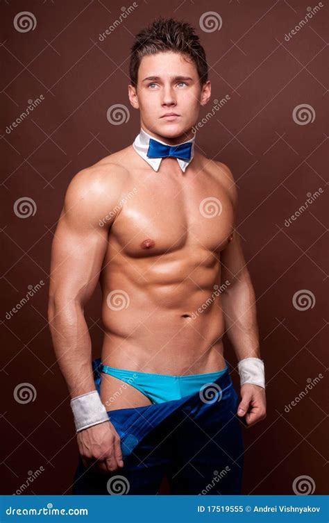 Muscular Male Stripper Royalty Free Stock Photography CartoonDealer