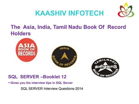 Sql Interview Question Part 12 Ppt
