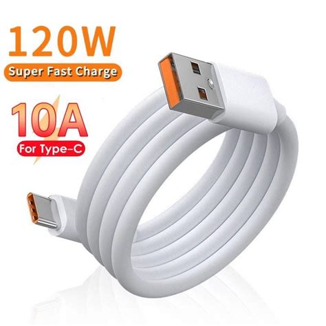 Купить 120 Вт 10 А Usb кабель типа C 10 А сверхбыстрое зарядное