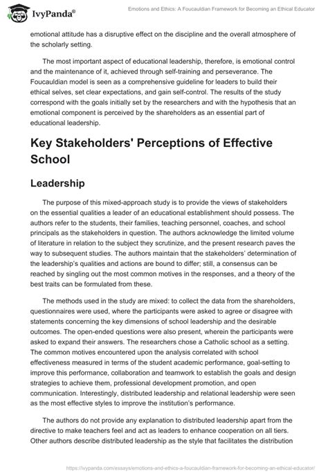 Foucauldian Framework For Becoming An Ethical Educator 1130 Words