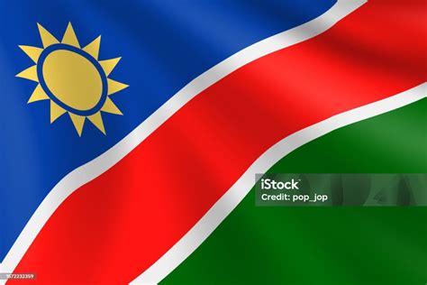 Bendera Namibia Bendera Namibia Latar Belakang Bendera Vektor Ilustrasi