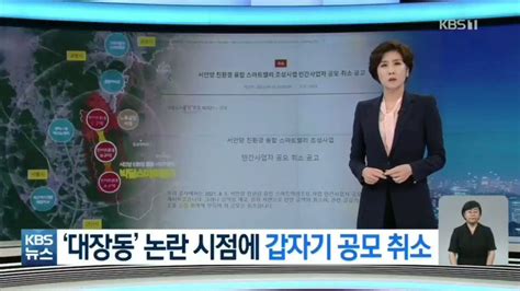 대장동 논란이 본격화되던 시점인 9월 16일 안양도시공사 홈페이지에 박달 스마트밸리 사업의 민간사업자 공모를 갑자기 취소한다는