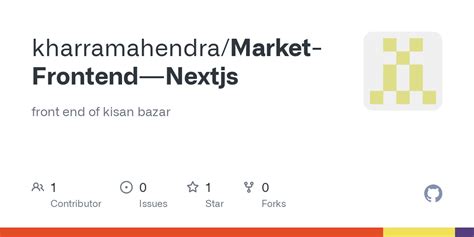 GitHub Kharramahendra Market Frontend Nextjs Front End Of Kisan Bazar