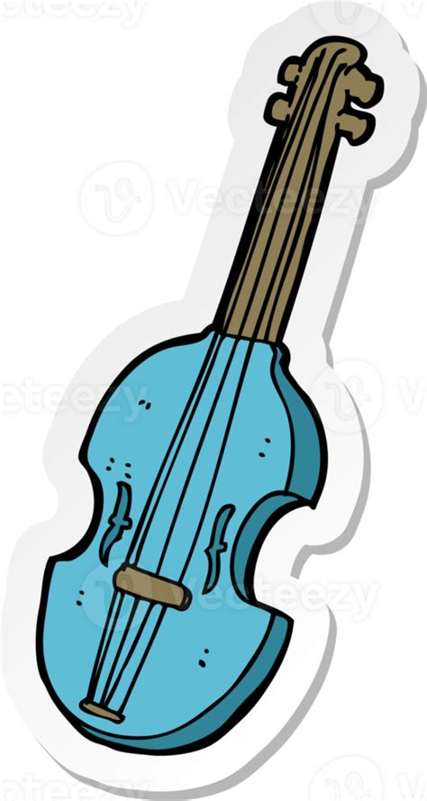 Sticker Of A Cartoon Violin 45074542 Png