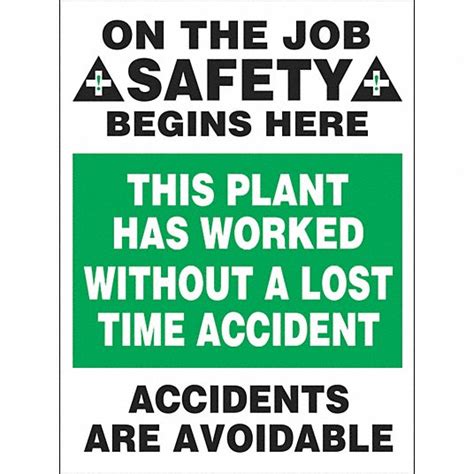 Accuform Safety Poster 22 In X 17 In Nominal Sign Size Clear Film