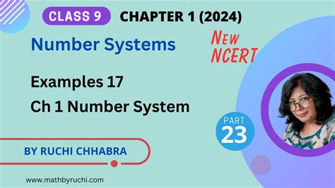 Class 9 Maths Chapter 1 Example 17 Number System Rationalization Of Denominator Ruchi Chhabra
