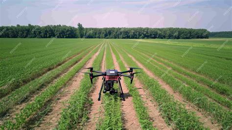 Premium Photo Drone Guided Planting Seeds Across The Field For