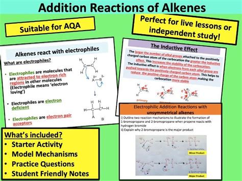 Addition Reactions Of Alkenes AQA Teaching Resources