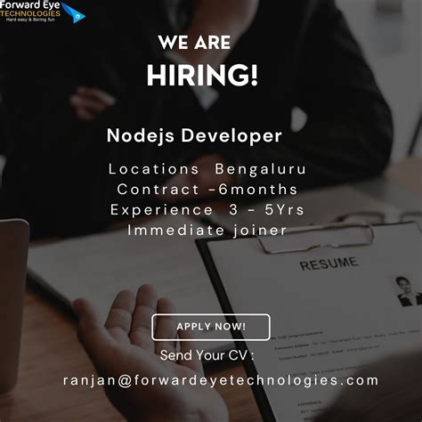ranjan kumar shrivastav on linkedin we are looking for a nodejs developer