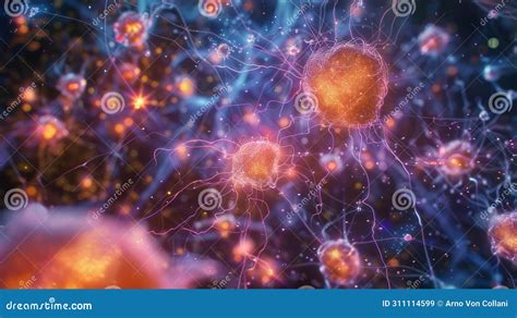 Quantum Dance Mesmerizing Illustration Of Subatomic Particles In Motion Stock Illustration