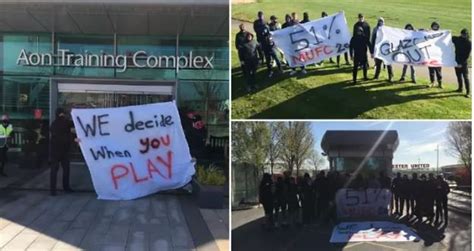 هواداران یونایتد خواهان رفتن خانواده گلیزر عکس ورزش سه