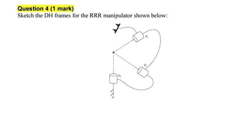 Solved Question 4 1 Mark Sketch The Dh Frames For The Rrr